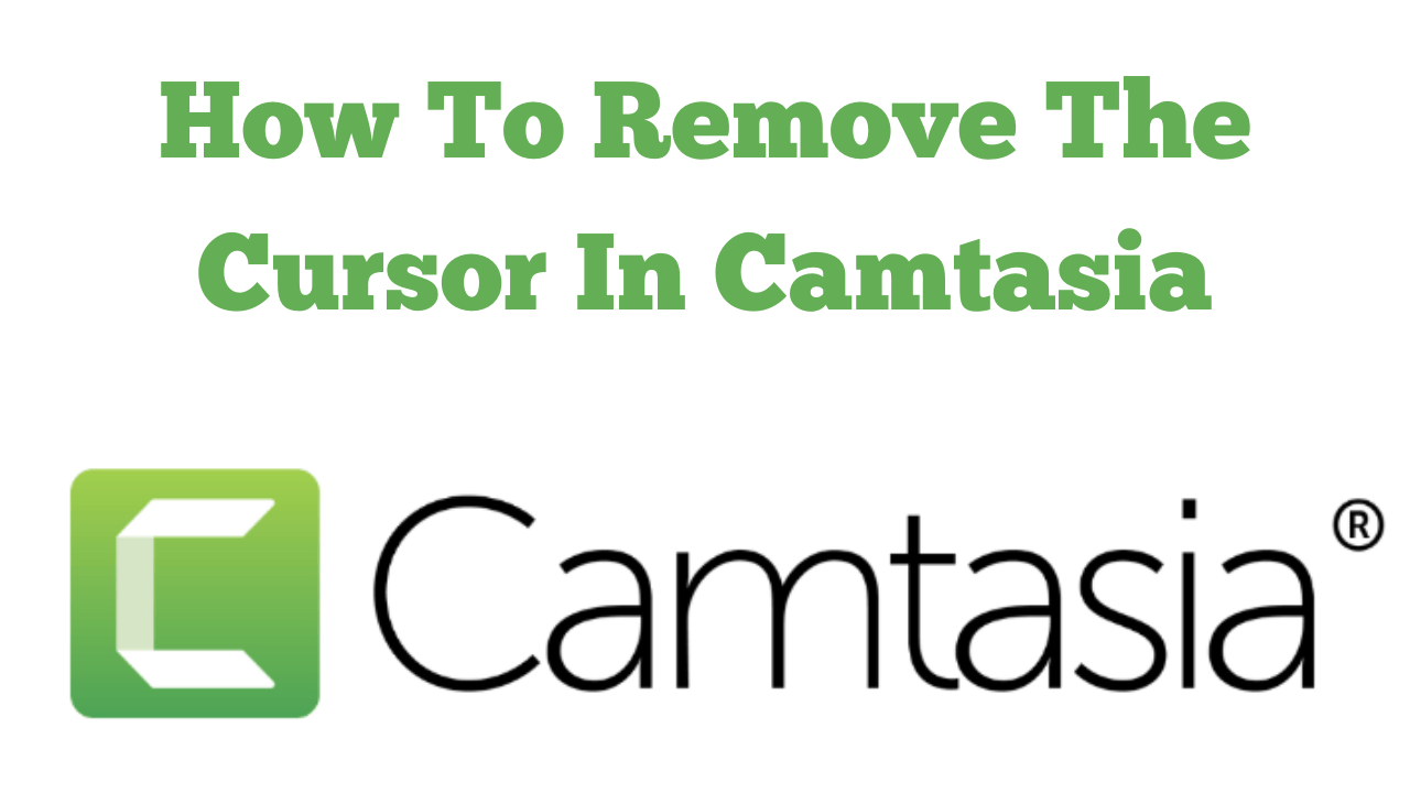How To Remove The Cursor In Camtasia