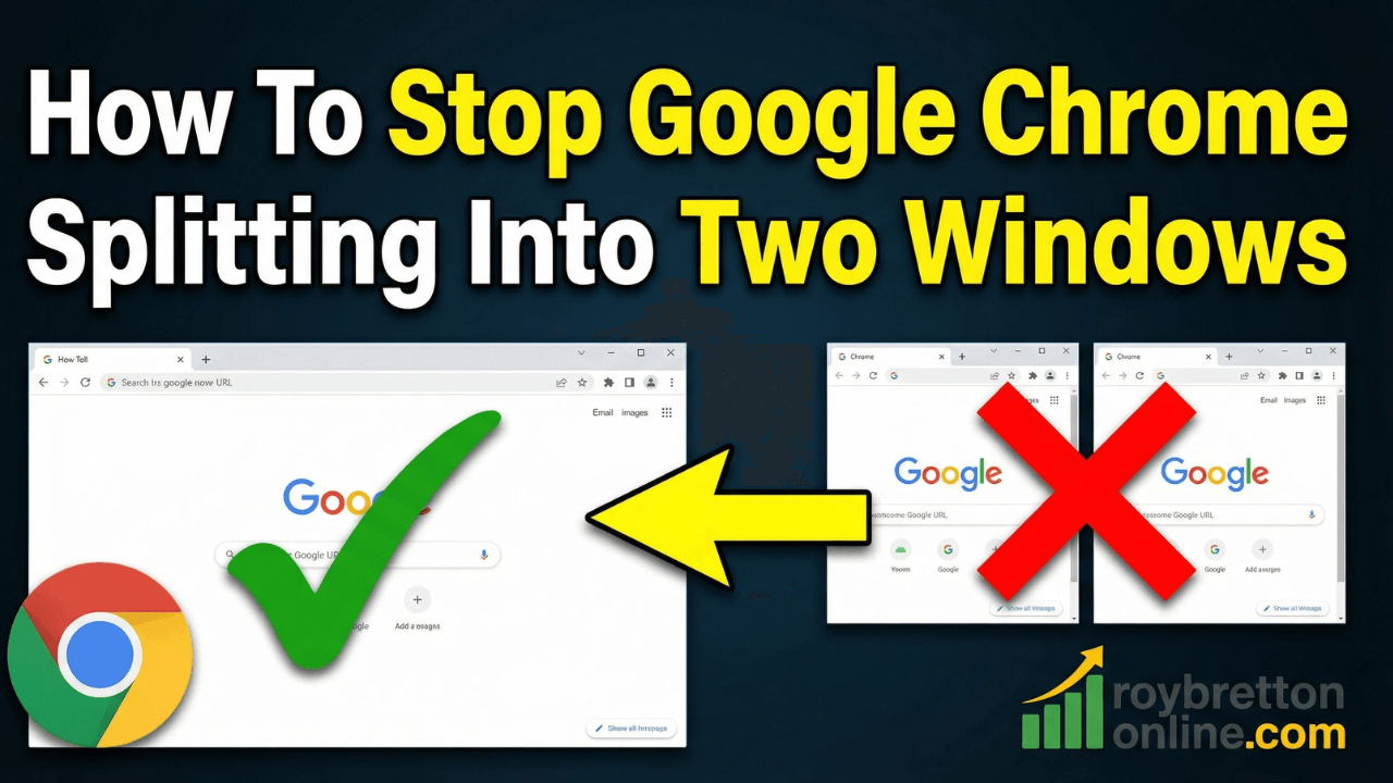 How To Stop Google Chrome Splitting Into Two Windows - Roy Bretton Online